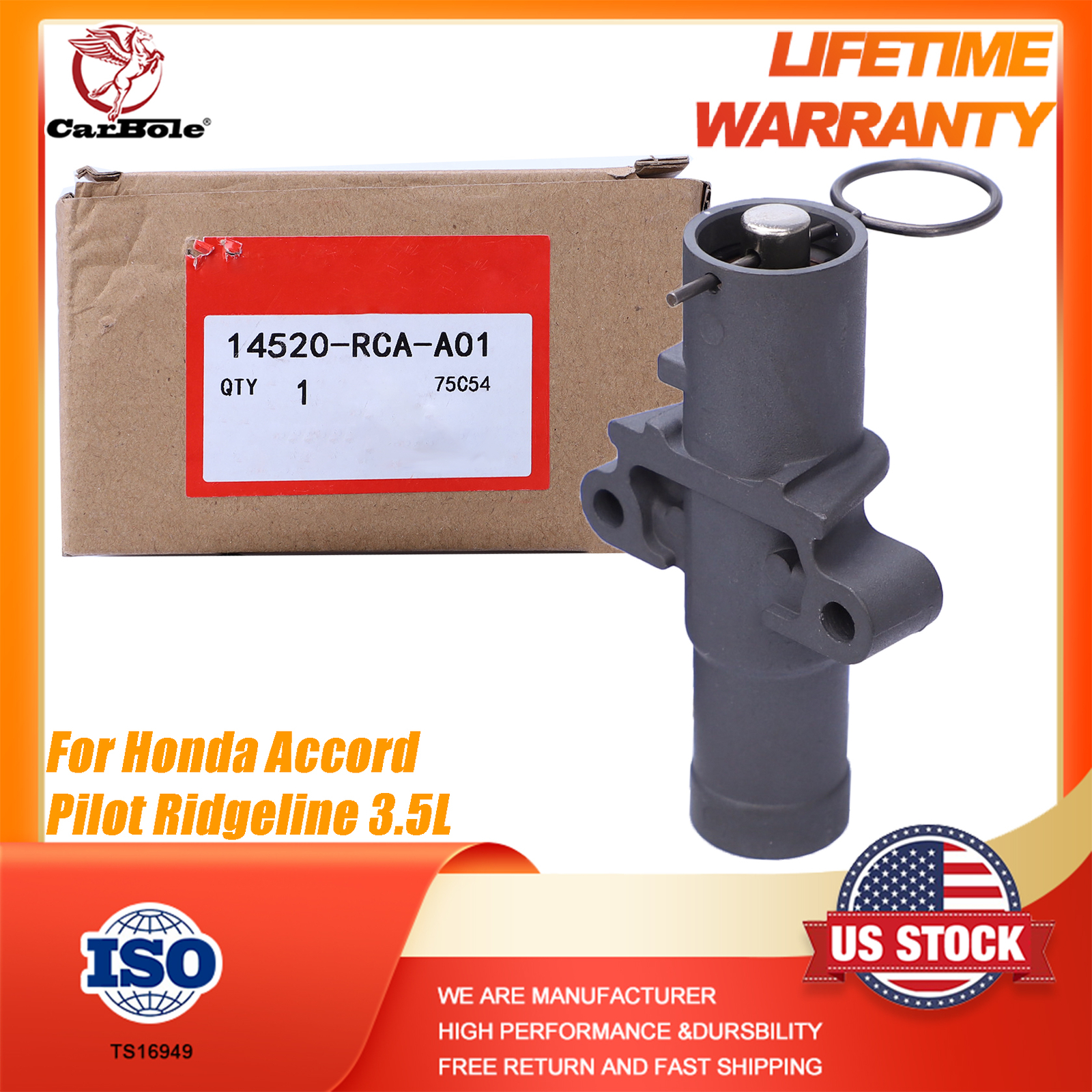 Timing Belt Tensioner 14520-RCA-A01 For Honda Acura Odyssey Ridgeline ...