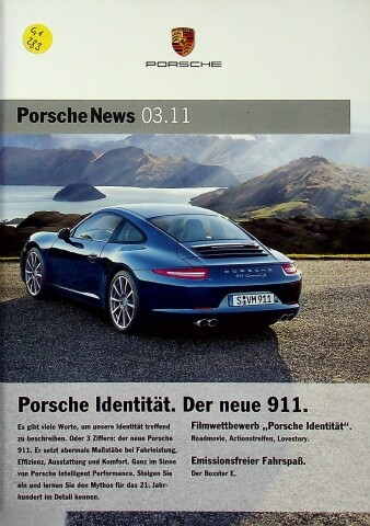 279099) Porsche 911 991 - News - Prospekt 03/2011 | eBay.de