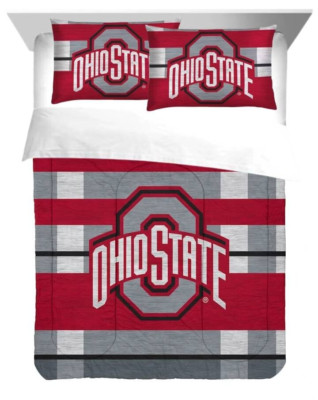 Ohio State Buckeyes NCAA Heathered 3pc Full/Queen Comforter Set ...