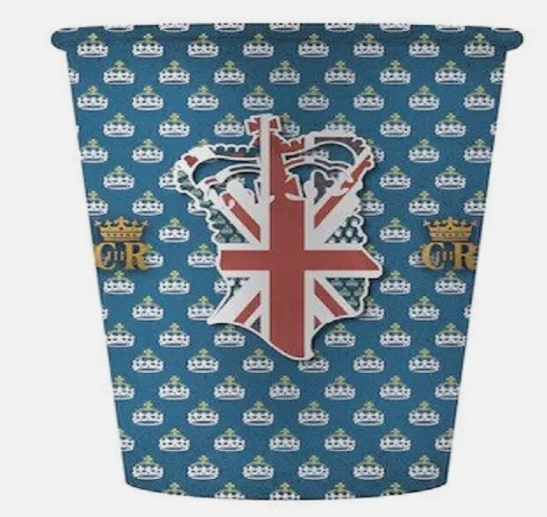 8x Union Jack Paper Cups King Coronation Tableware Dinner Buffet Party ...