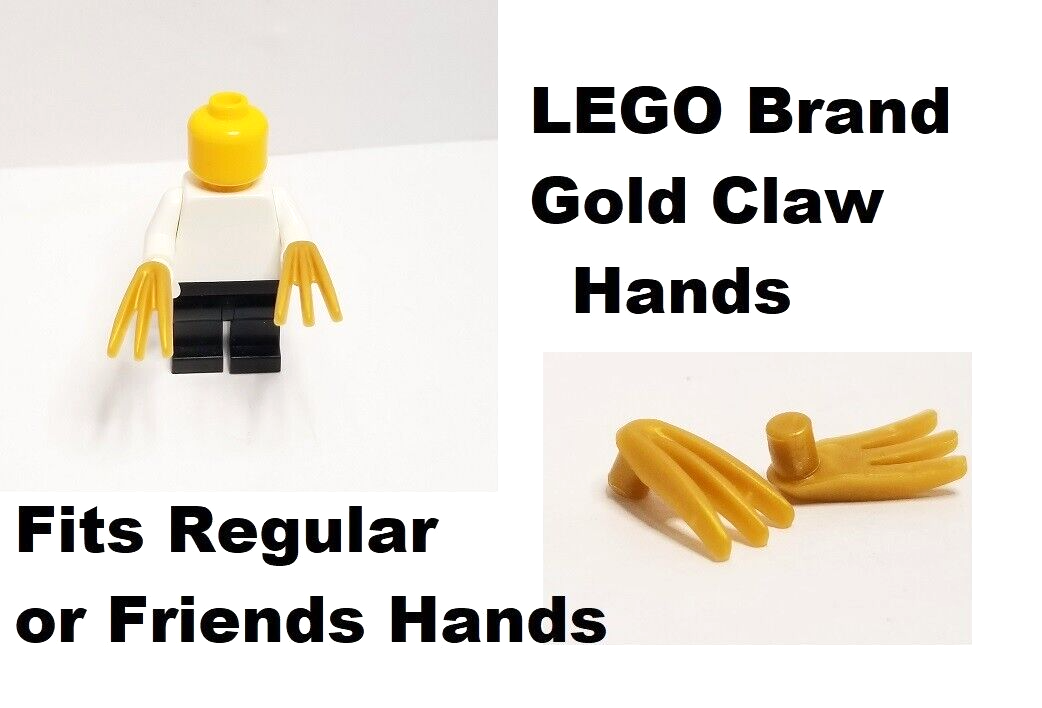 LEGO Minifigure Gold Claw Hand Set of 2 Wolverine Monster Marvel Weapon ...