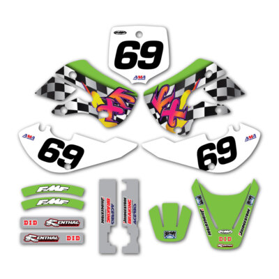 KAWASAKI KX65 Graphic Kit MX Motocross Decal Sticker Kit Fits 1999-2023 ...