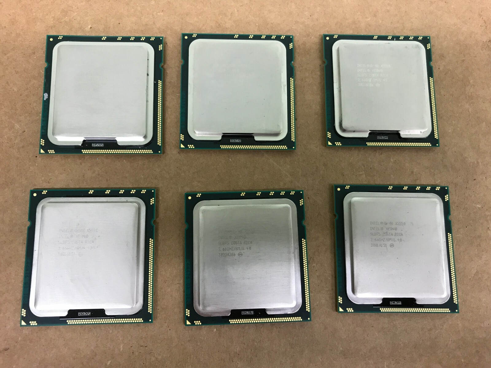 LOT OF 6 Intel Xeon X5550 CPU Quad Core Processor 2.66 GHz SLBF5 Socket ...