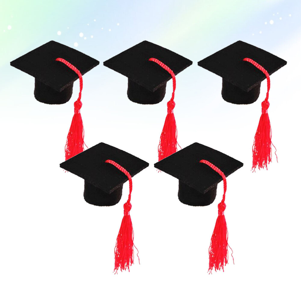 5 Pcs Baby Boy Miniture Decoration Graduation Cap Bottle Hat Caps with ...