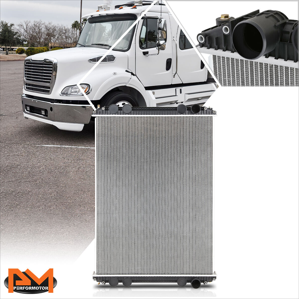For 99-12 Freightliner/Sterling Truck OE Style Aluminum 3-Row Cooling ...