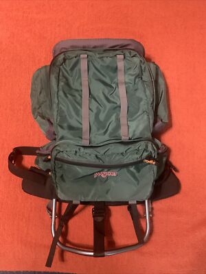 External Frame Hiking Backpack Jansport SCOUT Lightweight Nylon Camping ...