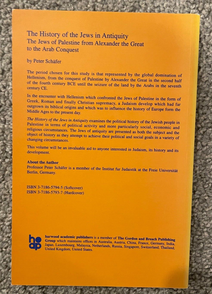 History of the Jews in Antiquity: The Jews of Palestine from Alexander ...