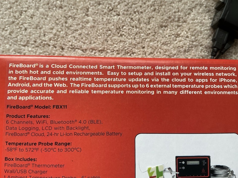 Fireboard FBX11 WIFI THERMOMETER 🔥 + Custom Magnet Case | eBay