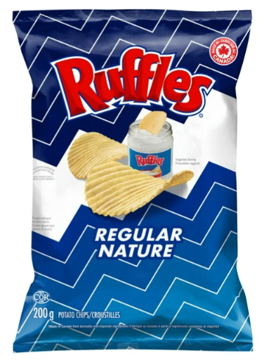Ruffles Regular Potato Chips, 200g (Imported from Canada) (4 Pack) | eBay