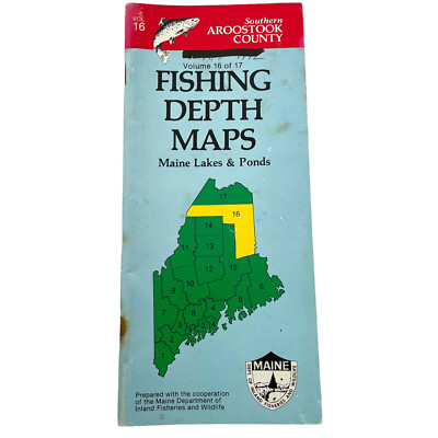 Delorme Maine Fishing Depths Maps Southern Aroostook County Lakes ...