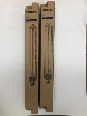 2 Pieces Philips 321521 SOX 90 Low Pressure Sodium Tube Lamp 90W BY22d ...