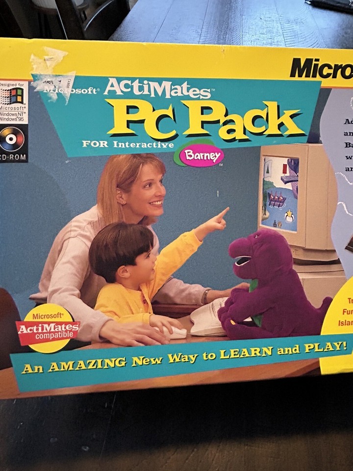 Microsoft ActiMates 1997 Interactive Barney & Friends PC Pack CD-ROM ...