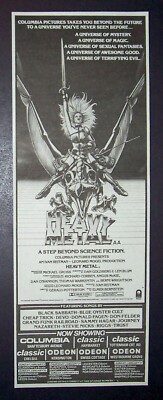 Heavy Metal UK Opening 1981 Poster Type Movie Ad, Promo Advert | eBay