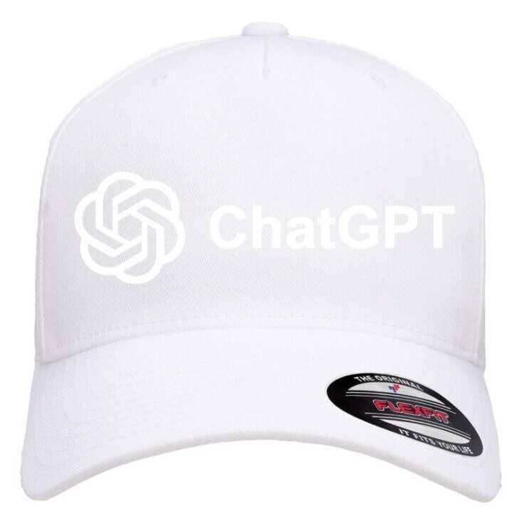 ChatGPT Logo Chat GPT OpenAI Hat Flexfit Baseball Cap Printed Emblem | eBay