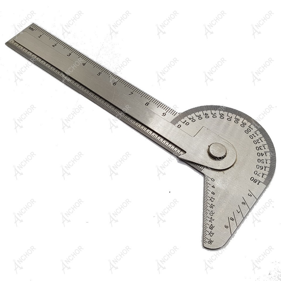 ENGINEERS GAUGE BEVEL PROTRACTOR SQUARE RULE RULER ANGLE FINDER MEASURE ...