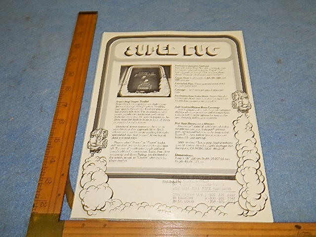 1977 Atari Kee Games SUPER BUG Video Arcade Game Advertising Flyer | eBay