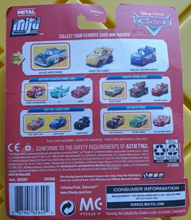 Disney Pixar Cars Diecast Mini Racers SALUDOS RAMONE, CRUZ & FABULOUS ...