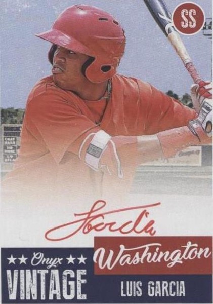 2019 Onyx Vintage - Red Ink Autographs #OVLG Luis Garcia /25 (AU, RC ...