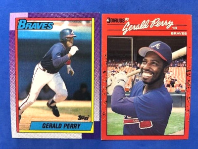 MLB - Gerald Perry 1990 Topps & 1990 Donruss Baseball - Braves | eBay