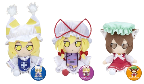 Touhou Project Plush Doll Fumo Fumo Ran Yukari Chen 39 40 41 W/Badge 3 ...