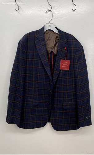NWT Khaki's Of Carmel Men's Blue Plaid Sports Coat - Size 44 R | eBay