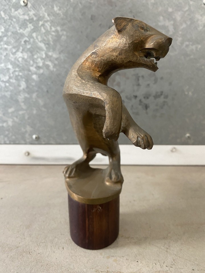 🔥 Historic Vintage African Modern Art Deco Bronze Lion Sculpture ...