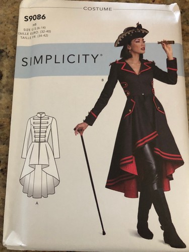 🌼 SIMPLICITY #S9086 - LADIES ELIZABETH SWANN - PIRATES COSTUME PATTERN ...