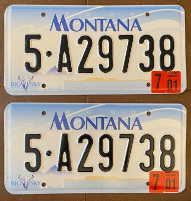 Montana 2001 LEWIS & CLARK COUNTY License Plate PAIR - HIGH QUALITY # 5 ...