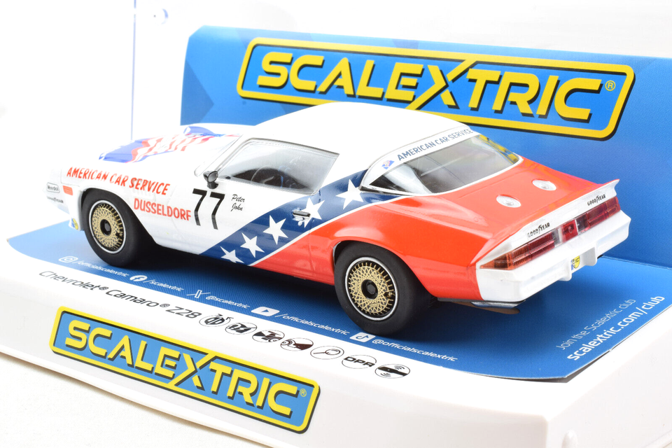Scalextric "American Car" Chevrolet Camaro Z28 DPR W/ Lights 1/32 Slot ...