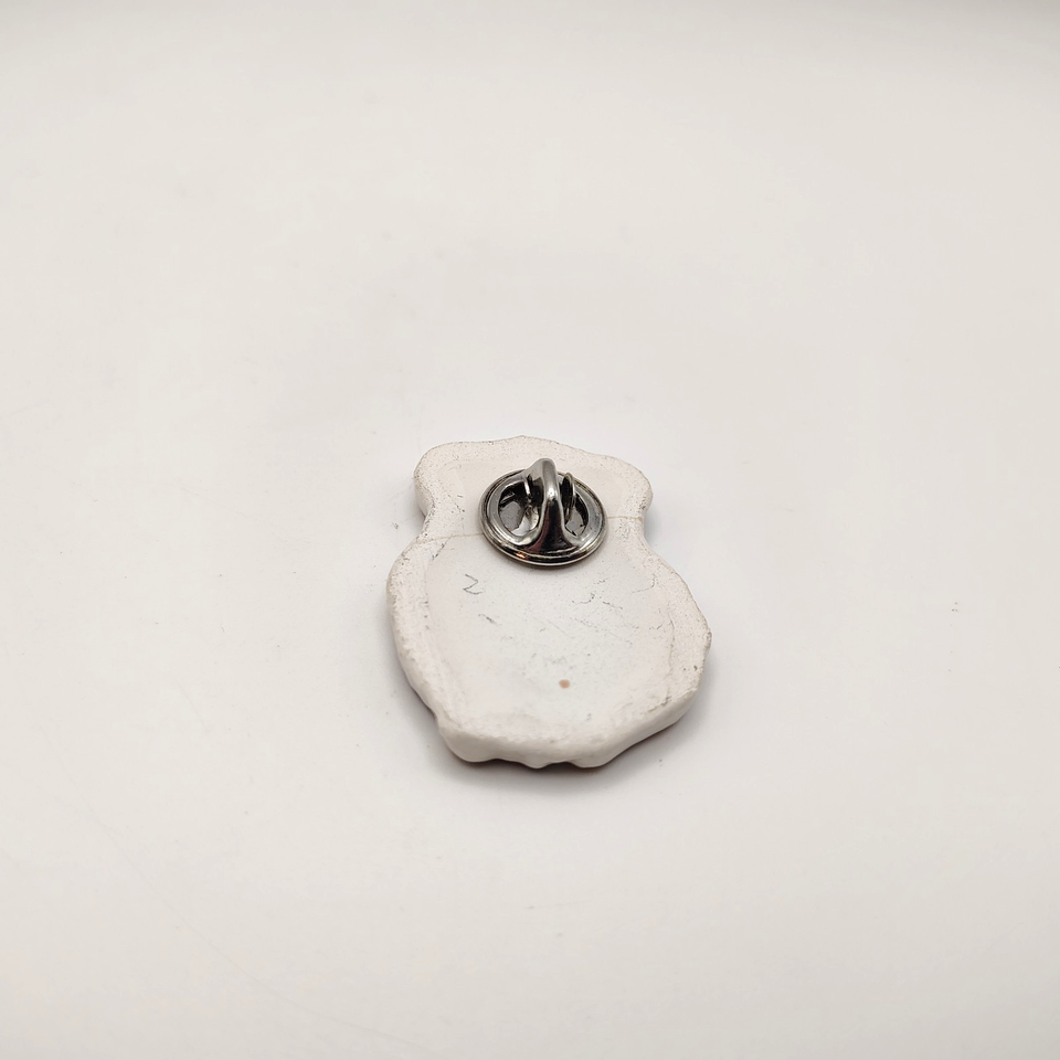 Teddy Bear Holding Heart Ceramic Lapel Hat Pin Personalized 'Jackie ...