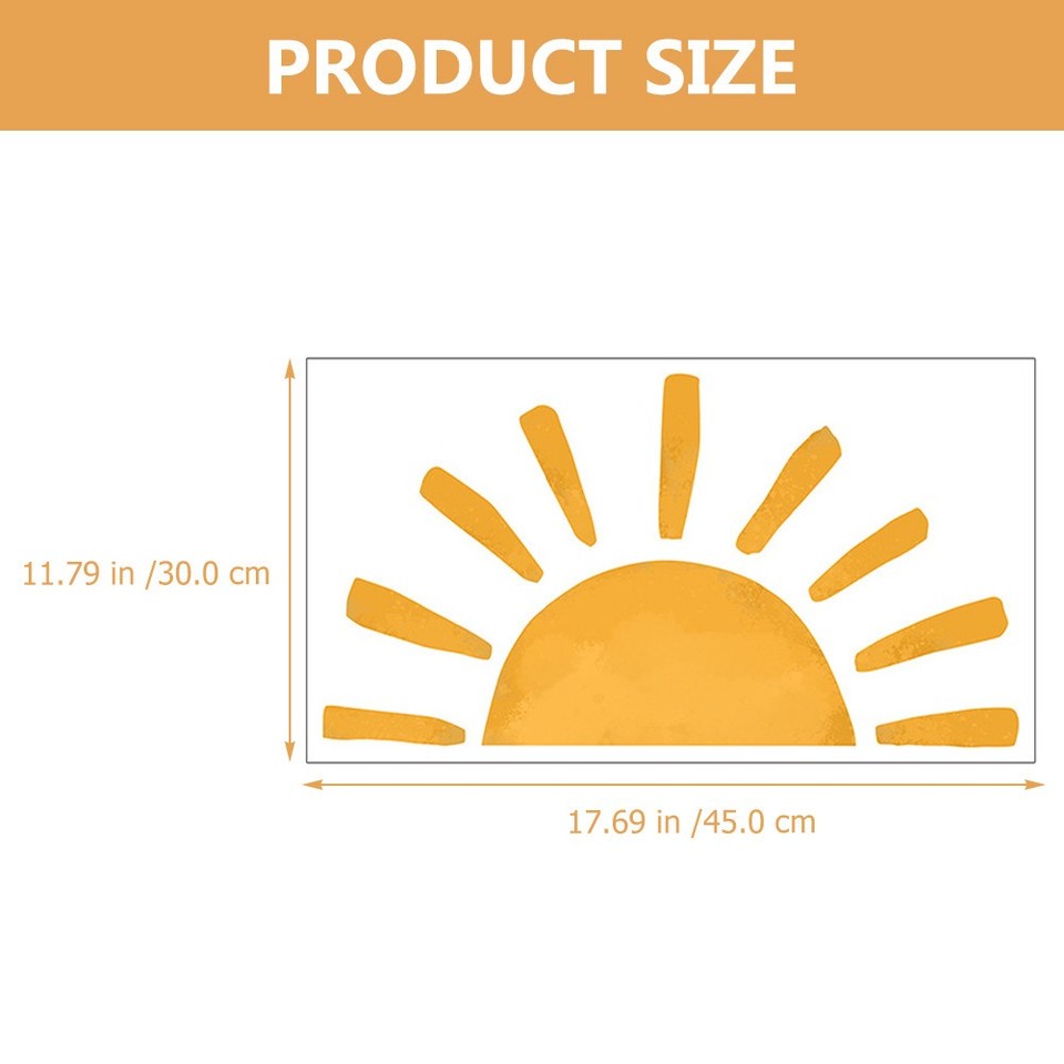 Nursery Decal Sun Wall Sticker Decor Adhesive Decals for Bedroom Adult ...