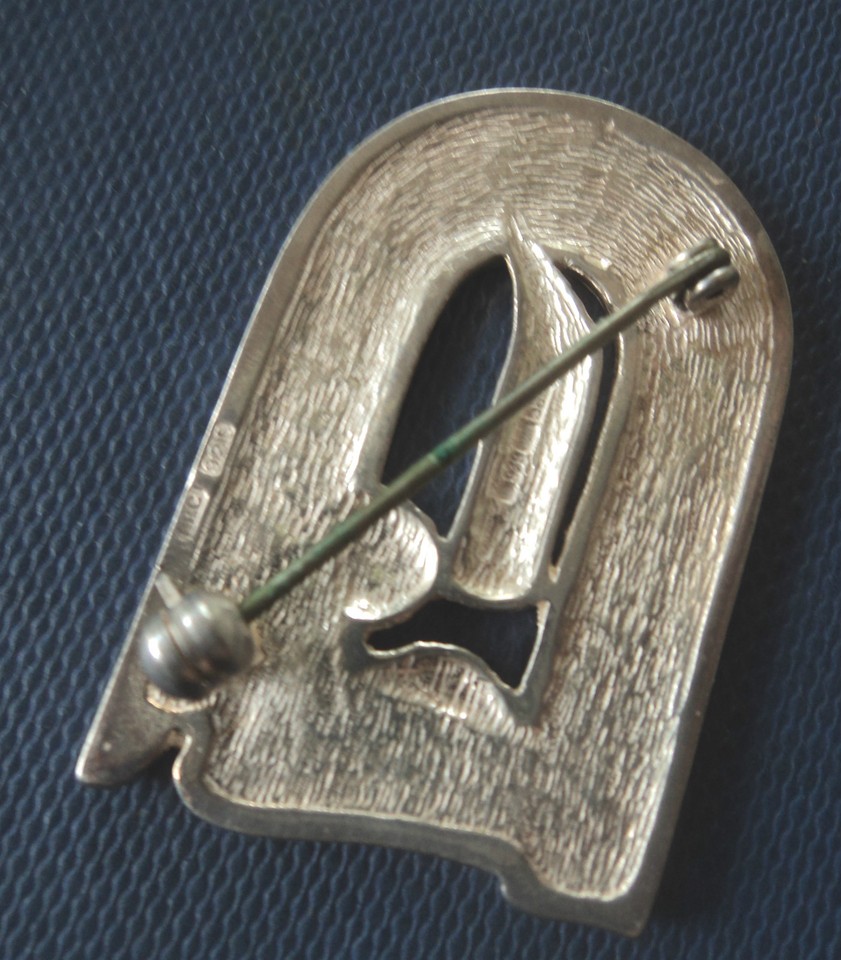 Silver Scottish Enamel Sea Bird Flying / Sun Brooch - Pat Cheney 1980s ...