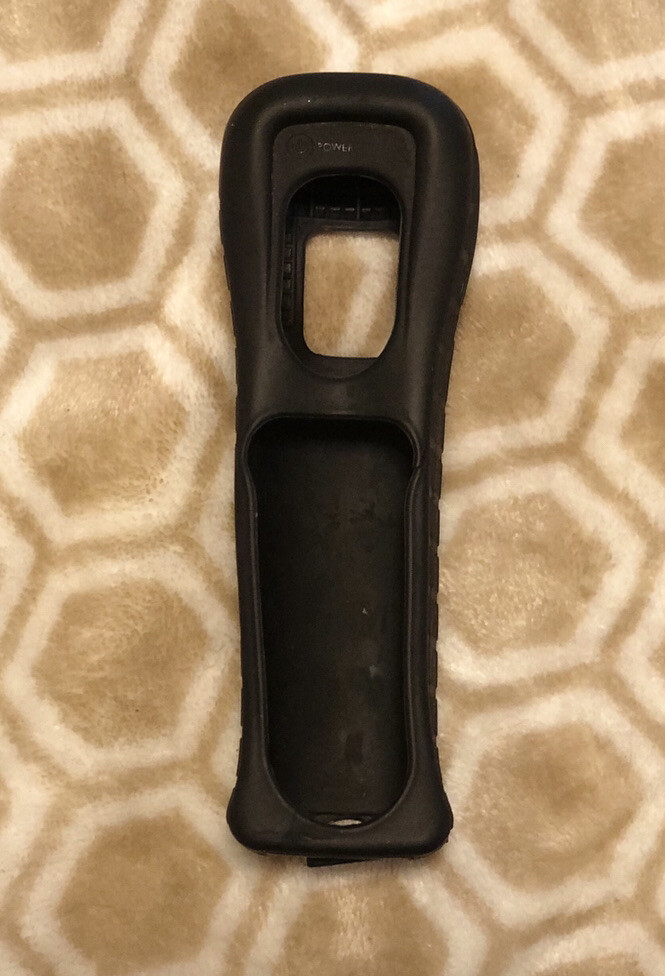 Official Nintendo Wii OEM Remote Black Rubber Silicone Gel Cover Sleeve ...