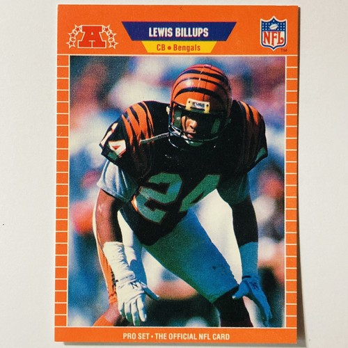 1989 Pro Set Lewis Billups Rookie Cincinnati Bengals #54 Football Card ...