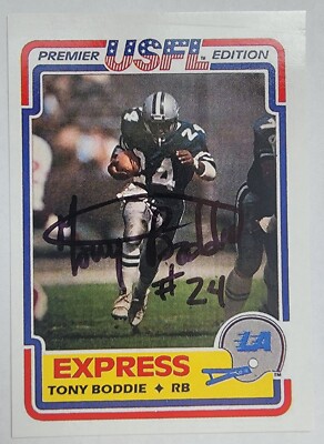 Tony Boddie Signed 1984 USFL Custom Card LA Express | eBay