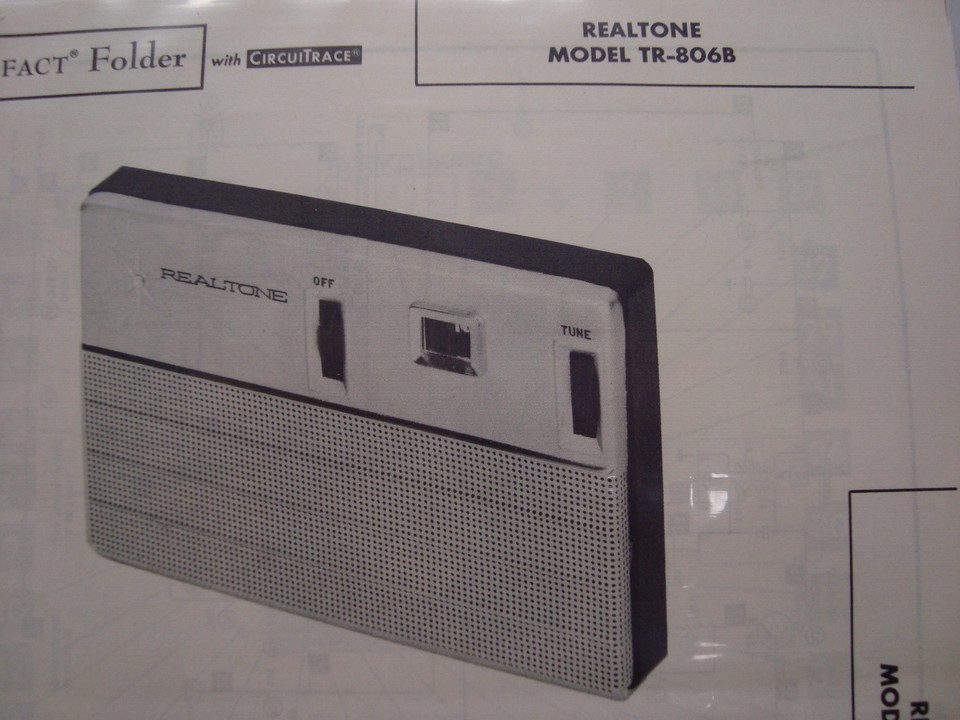 SAMS PHOTOFACT MANUAL & SCHEMATIC RADIO TRANSISTOR REALTONE MODEL TR ...