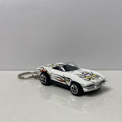 RARE KEY CHAIN WHITE CHEVY CORVETTE C2 CUSTOM LIMITED EDITION 1963 1964 ...