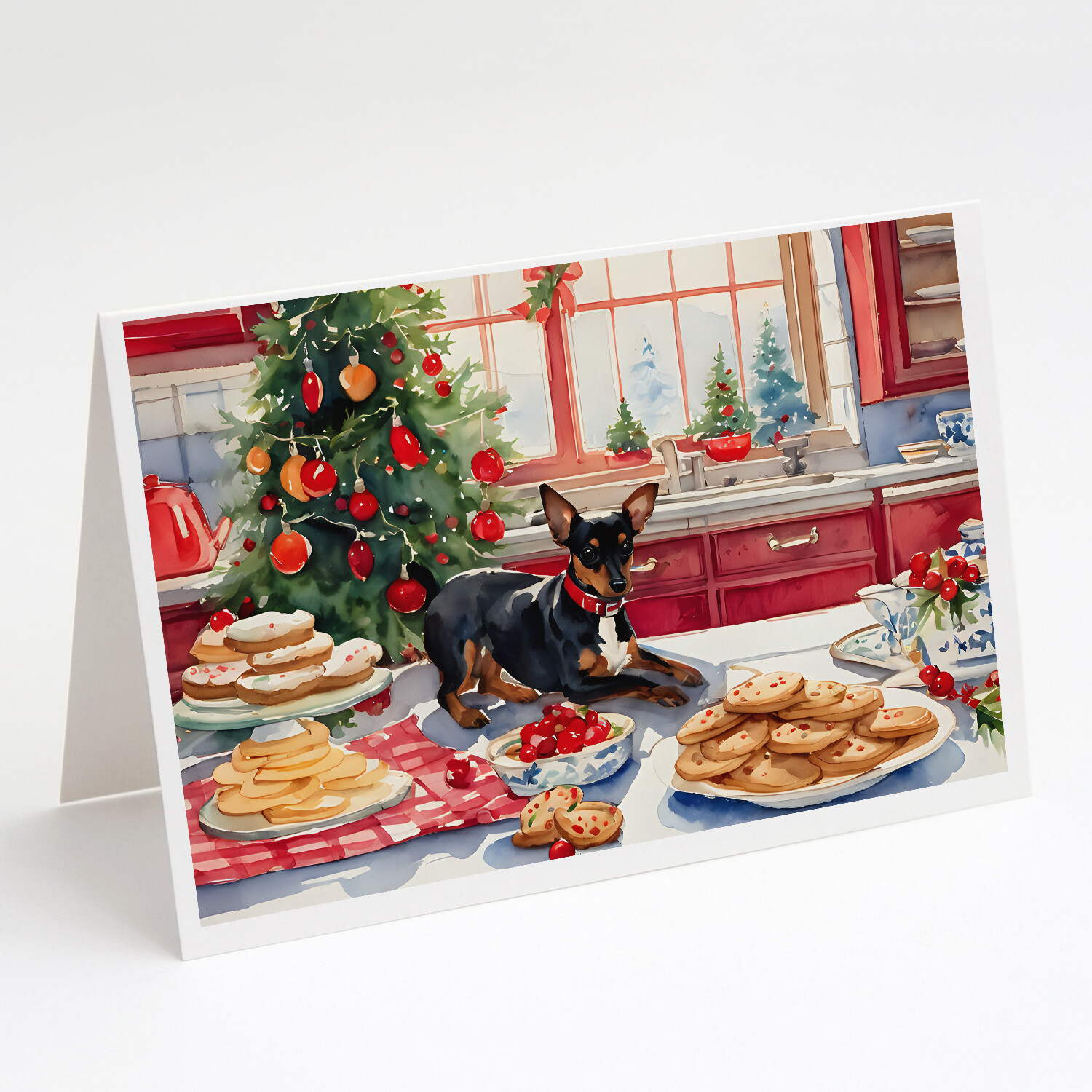 Miniature Pinscher Christmas Cookies Cards Envelopes Pack of 8 ...