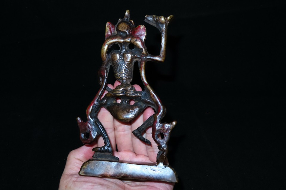 Old Nepal Tibet Bronze Chitipati / Shri Shmashana Adhipati Statue | eBay