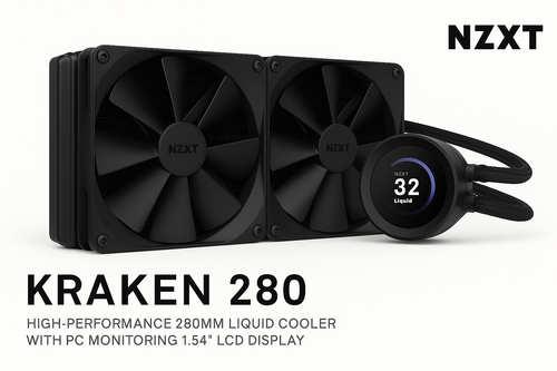 NZXT Kraken 280 AIO Liquid CPU Cooler Open Box – 280mm Radiator + LCD ...