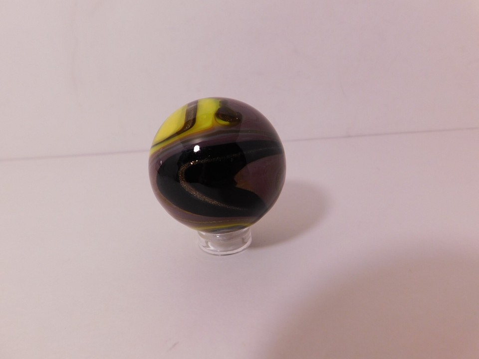 A New Stunning Handmade Reverse Corkscrew Art Glass Marble - 38 MM = 1 ...