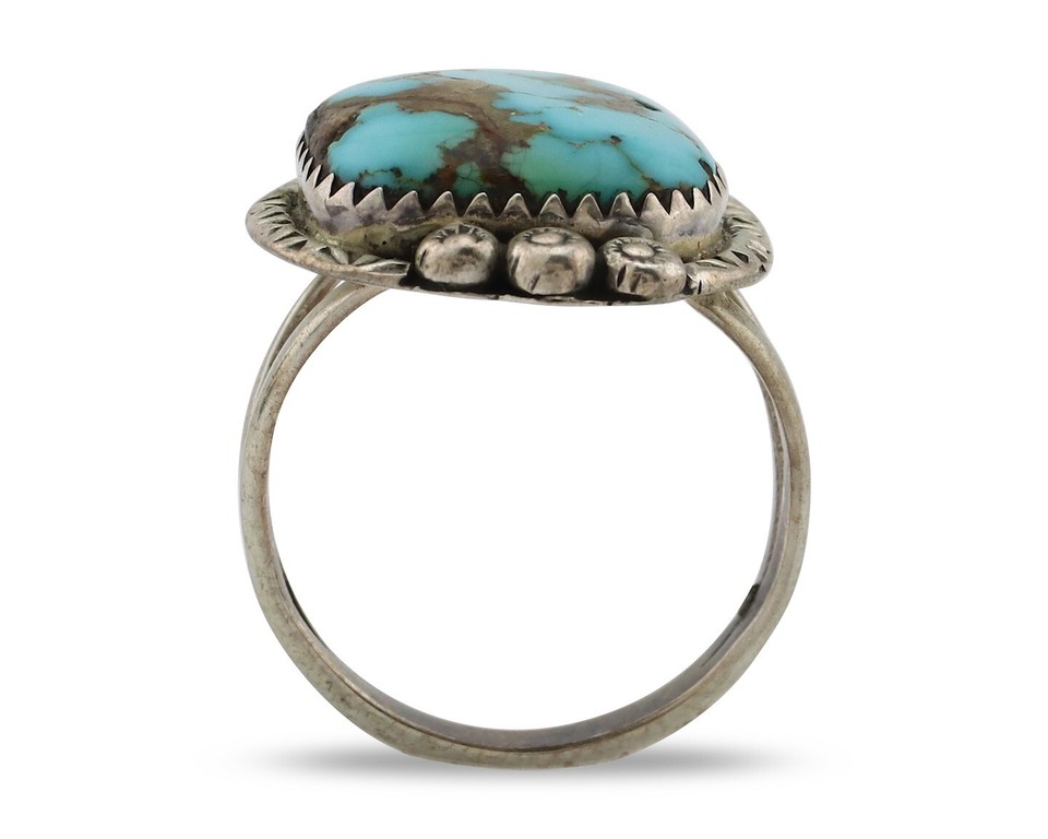 Navajo Ring 925 Silver Blue Turquoise Artist Signed Roy Buck C.80's | eBay