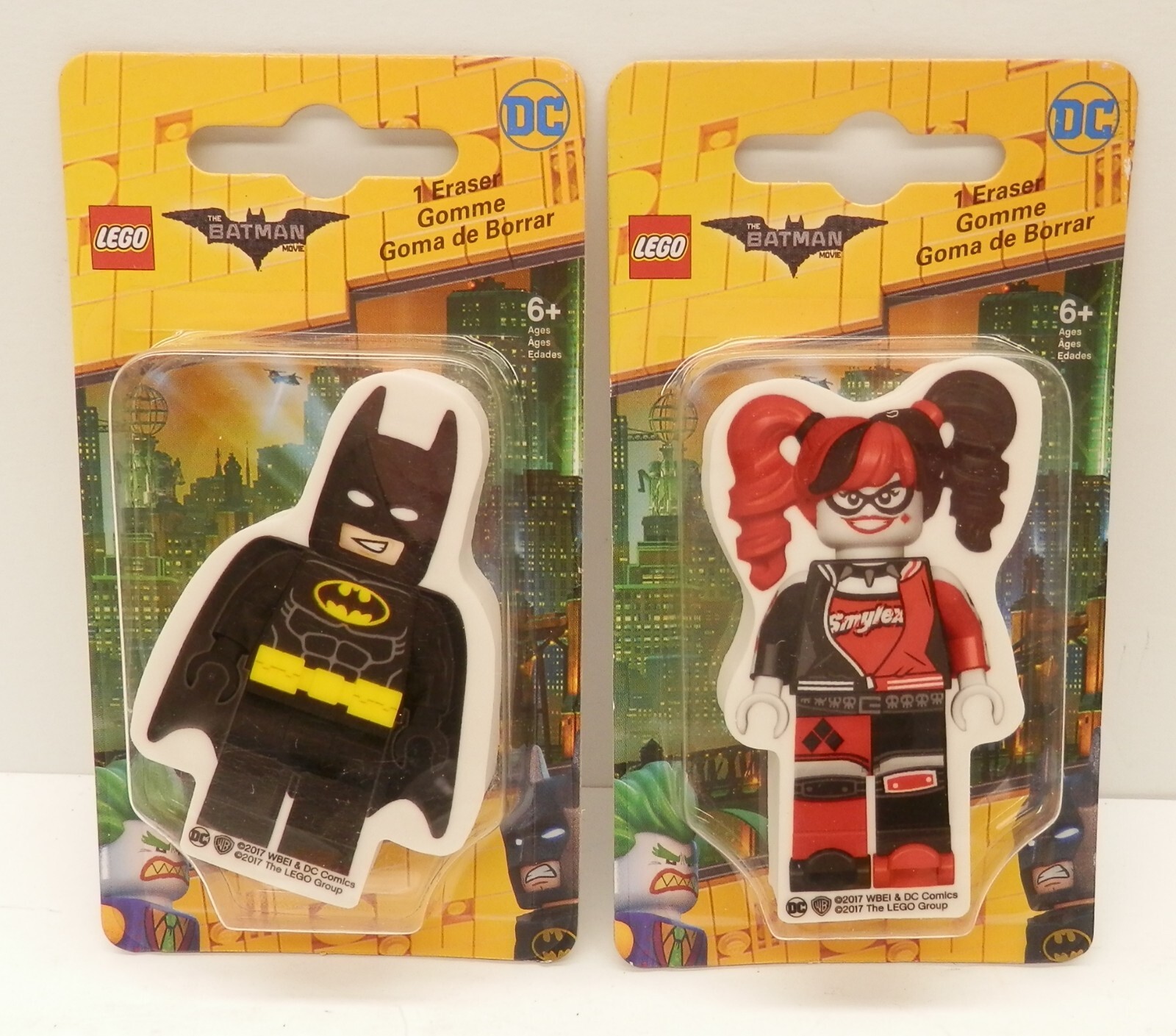 Lego Batman and Harley Quinn Eraser Pair - NEW in pack! | eBay