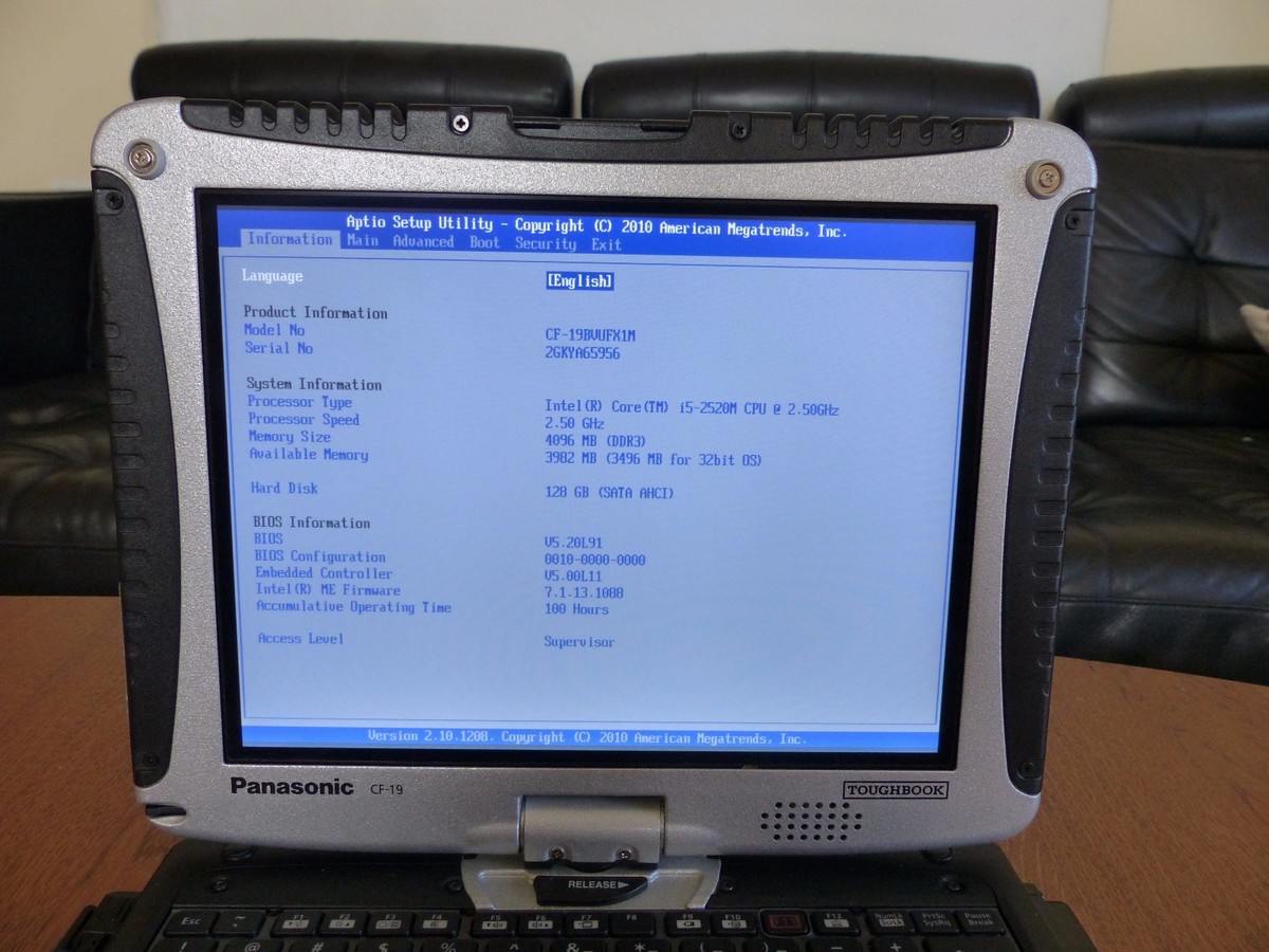 Panasonic ToughBook CF-19 10.1in. (500GB, Intel Core i5, 2.6 Panasonic ToughBook CF-19 10.1in. (500GB, Intel Core i5, 2.6