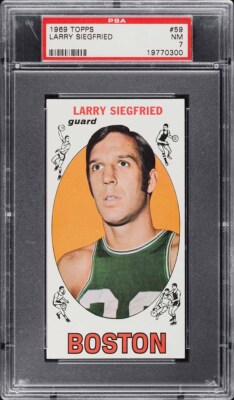 1969 Topps BkB Card # 59 Larry Siegfried Boston Celtics ROOKIE RC PSA 7 ...