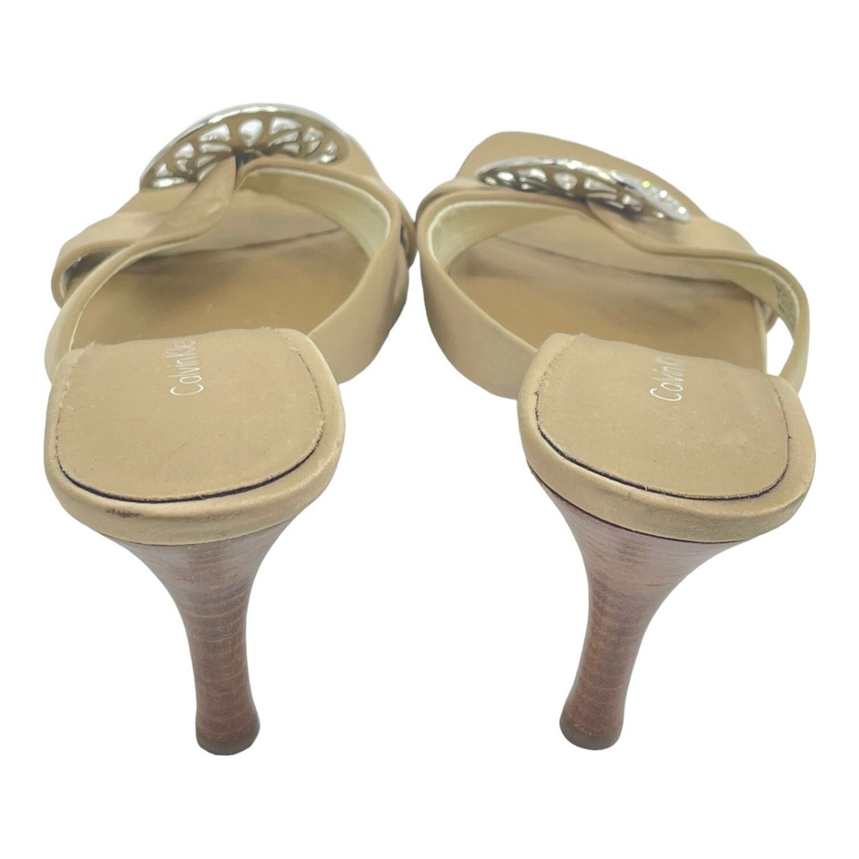 Vintage 90s Y2K CALVIN KLEIN Womens 8.5 Satin Crystal Stiletto BOYCE ...