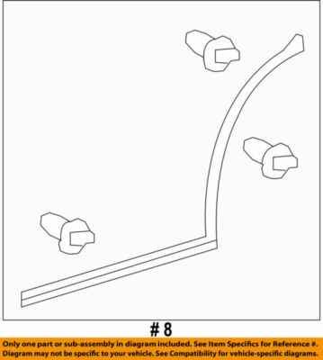 67888-48020 Toyota Weatherstrip, rear door, no.2 lh 6788848020, New Genuine OEM | eBay