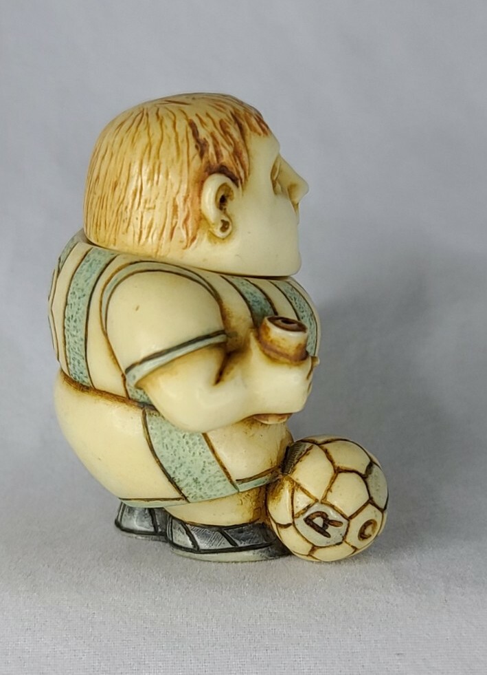 Harmony Kingdom Pot Bellys Ball Basher Soccer Mini Trinket Box Figurine ...