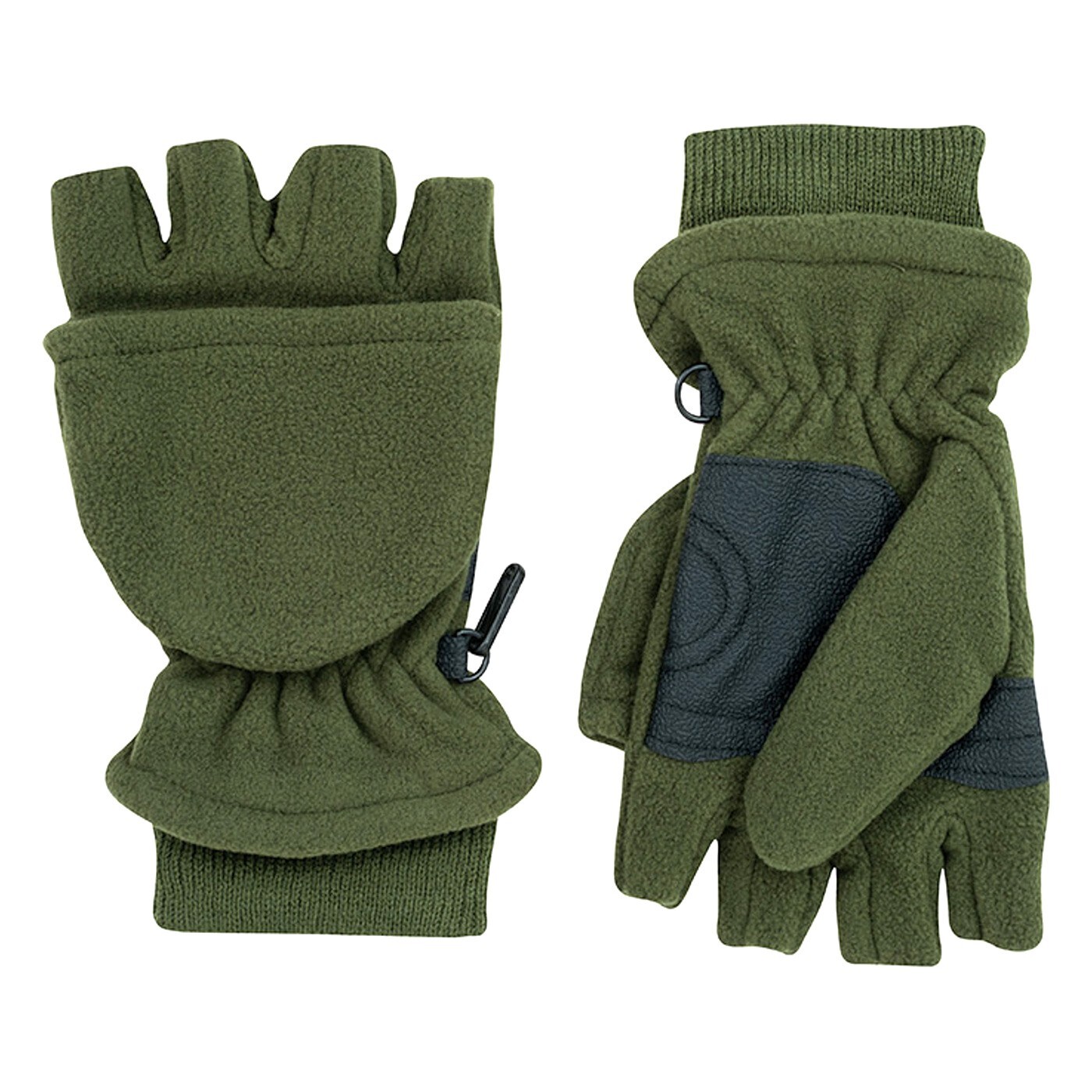 Jack Pyke Fleece Shooters Mittens Green Mens Gloves Hunting Fishing ...