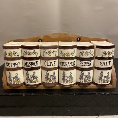 Spice Rack and Spice Containers Colonial Couple | eBay